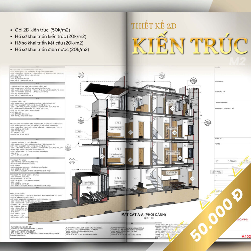 Gói 2D kiến trúc - Các gói khác - Lộc Vinh Design